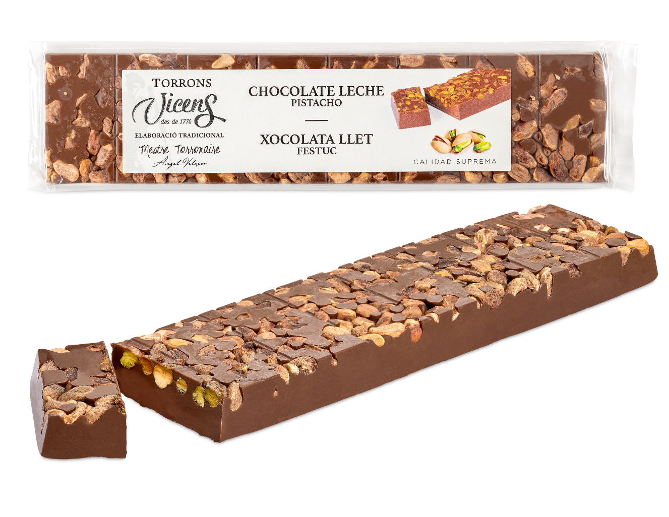 Turrón de Pistacho 300g Alargado