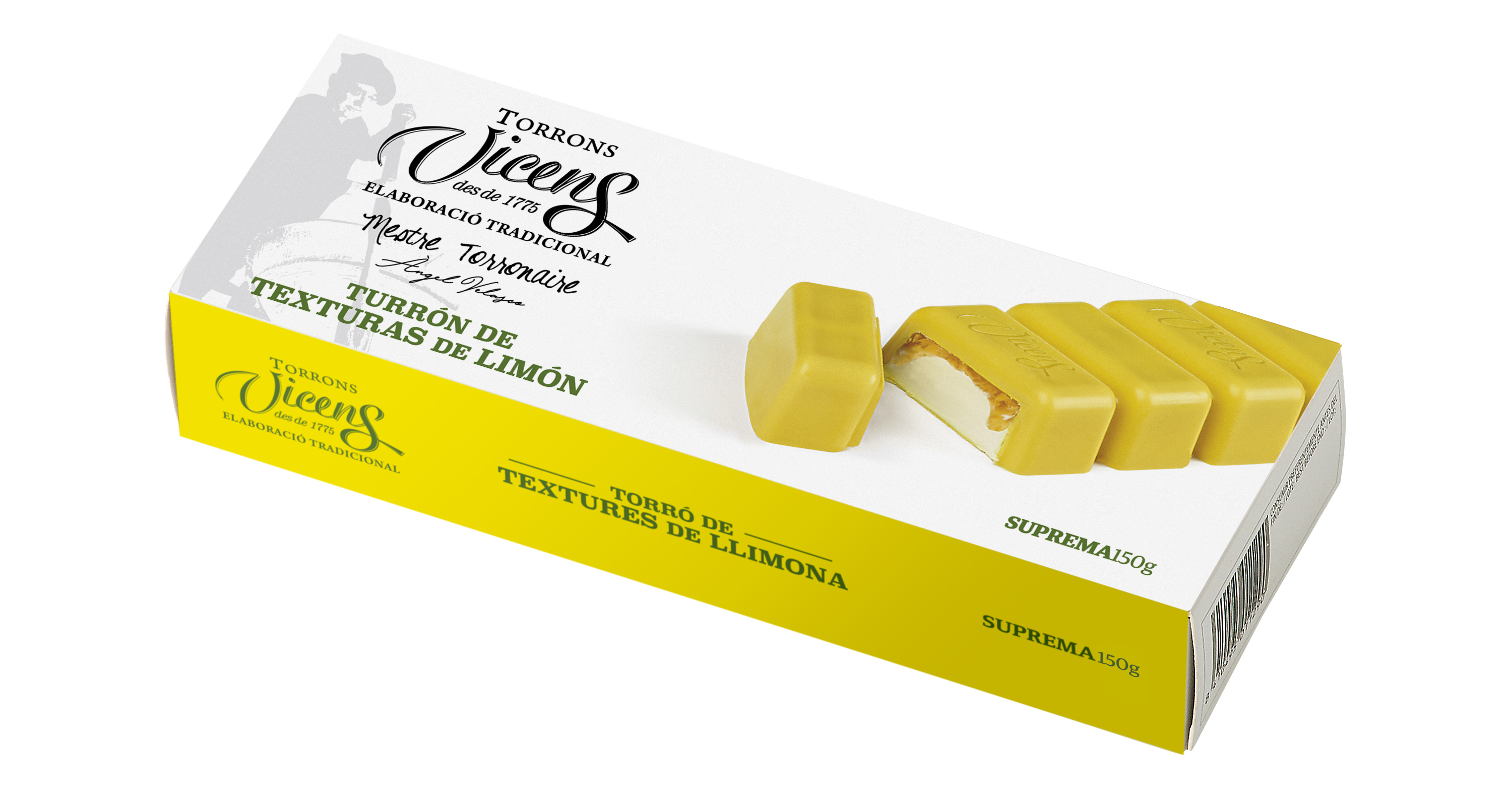 Turrón Texturas de Limón 140g en Estuche
