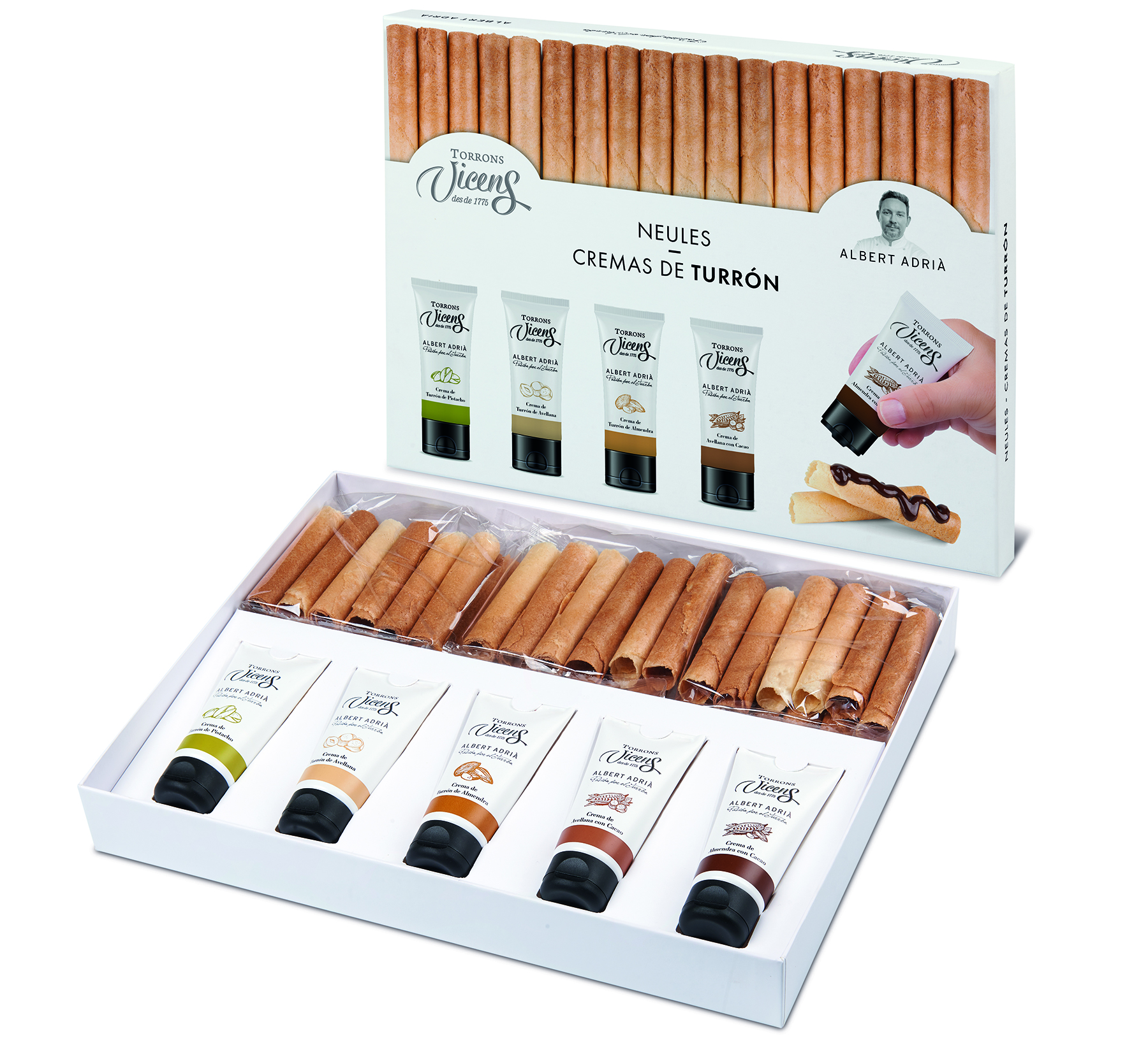 Case of 5 tubes of Nougat Cream with Neula by Albert Adrià