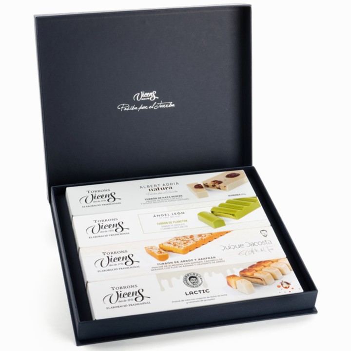 Gift Box with 4 300g Sinergia Nougats. Cream and Pecan Nougat by Albert ...