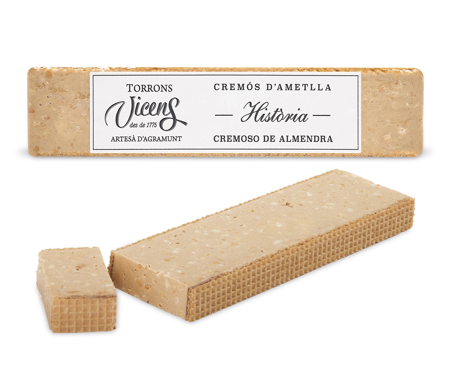 Turrón Historia Cremoso de Almendras Alargado 300g