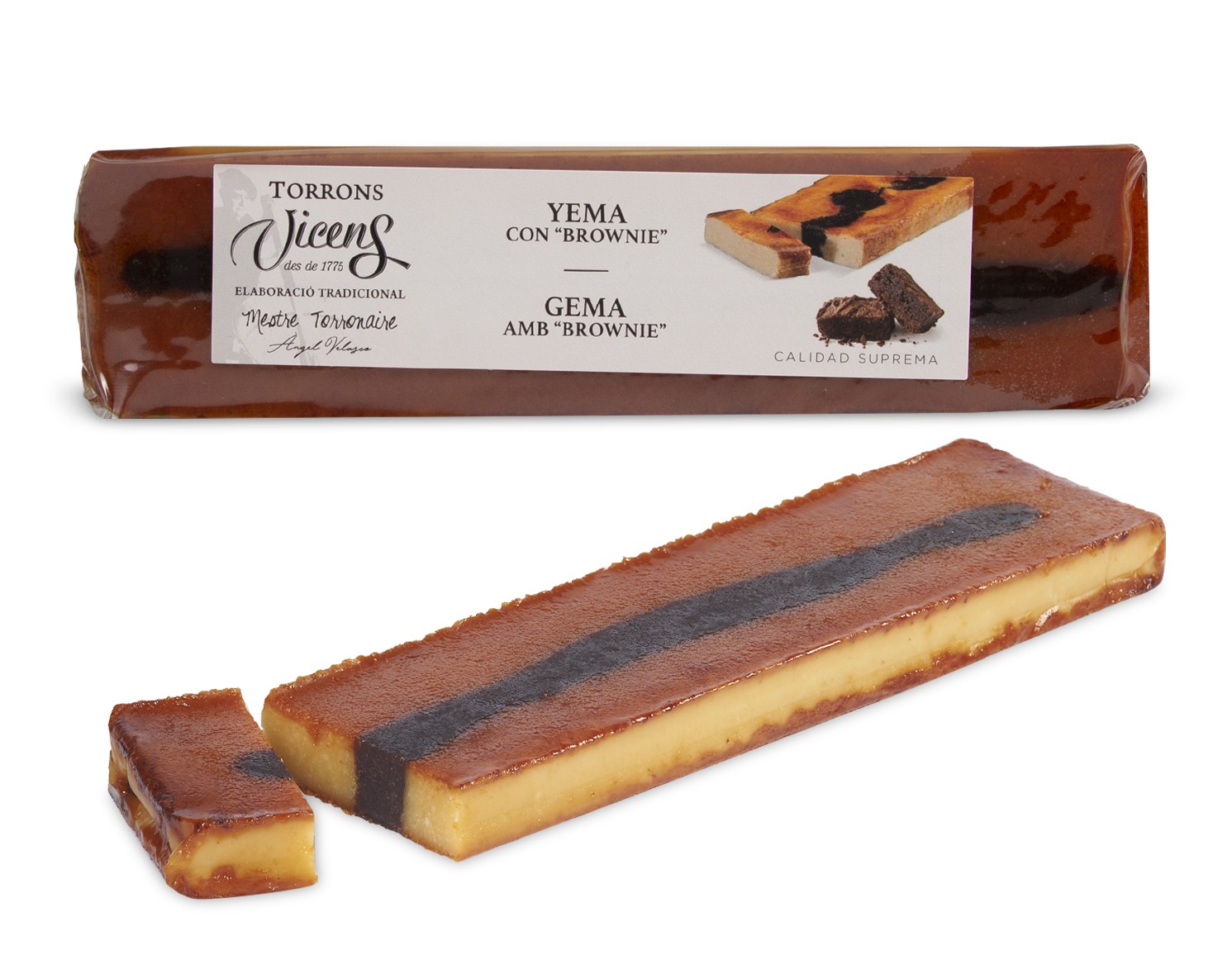 Turrón de Yema con Brownie Especial Alargado 300g